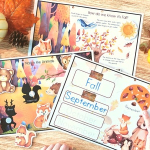 Fall Busy Book Printable, Kids Homeschool Busy Book, Toddler Autumn ...