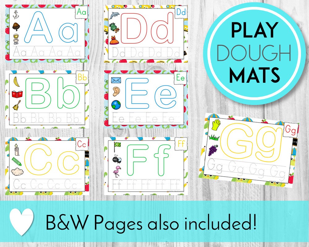 Alphabet ABC Play Doh Mats, Preschool Printable Writing Handwriting ...