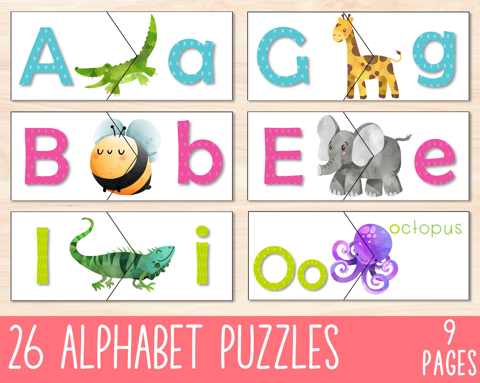 Printable Alphabet Puzzles, Preschool Printable ABC Activity, Cut ...
