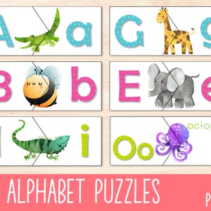Printable Alphabet Puzzles, Preschool Printable ABC Activity, Cut ...