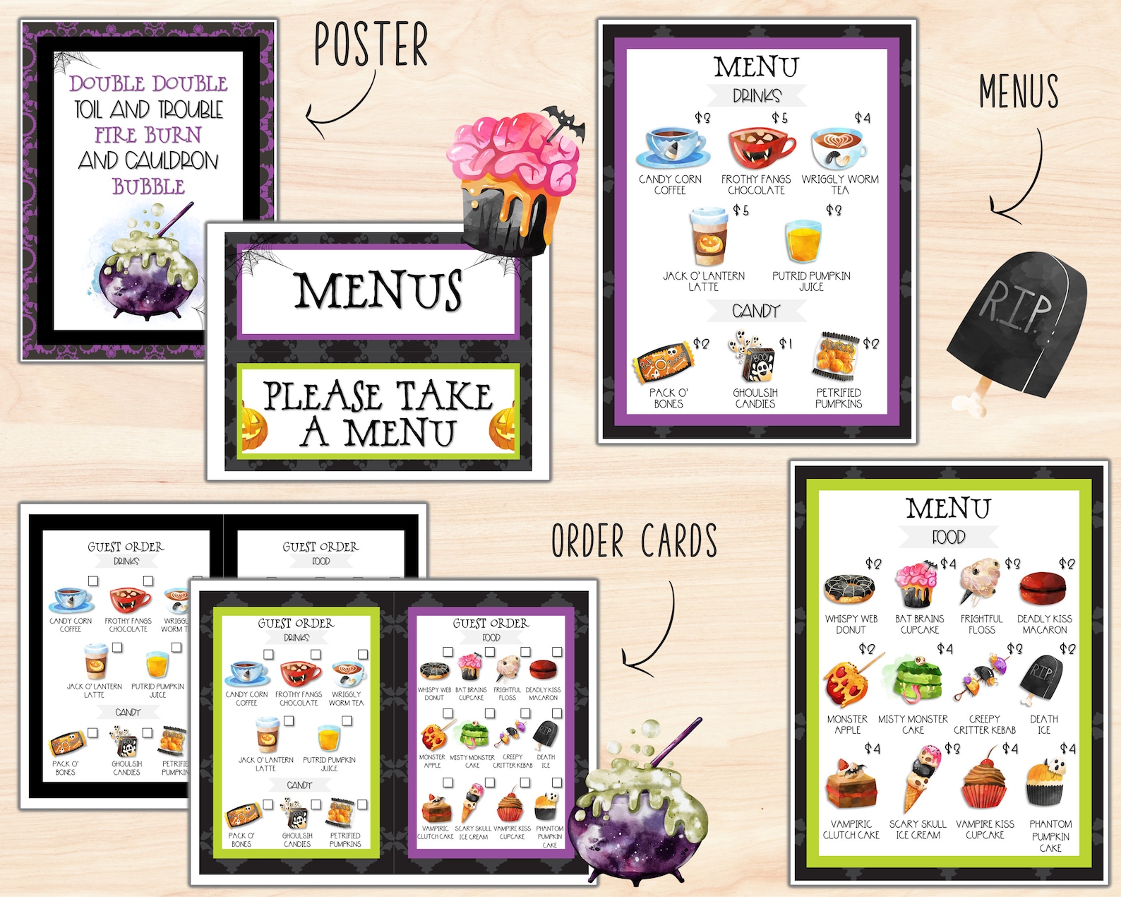 Halloween Hocus Pocus Cafe Dramatic Play, Printable Pretend Playset ...