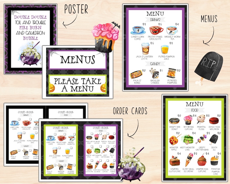 Halloween Hocus Pocus Cafe Dramatic Play, Printable Pretend Playset ...