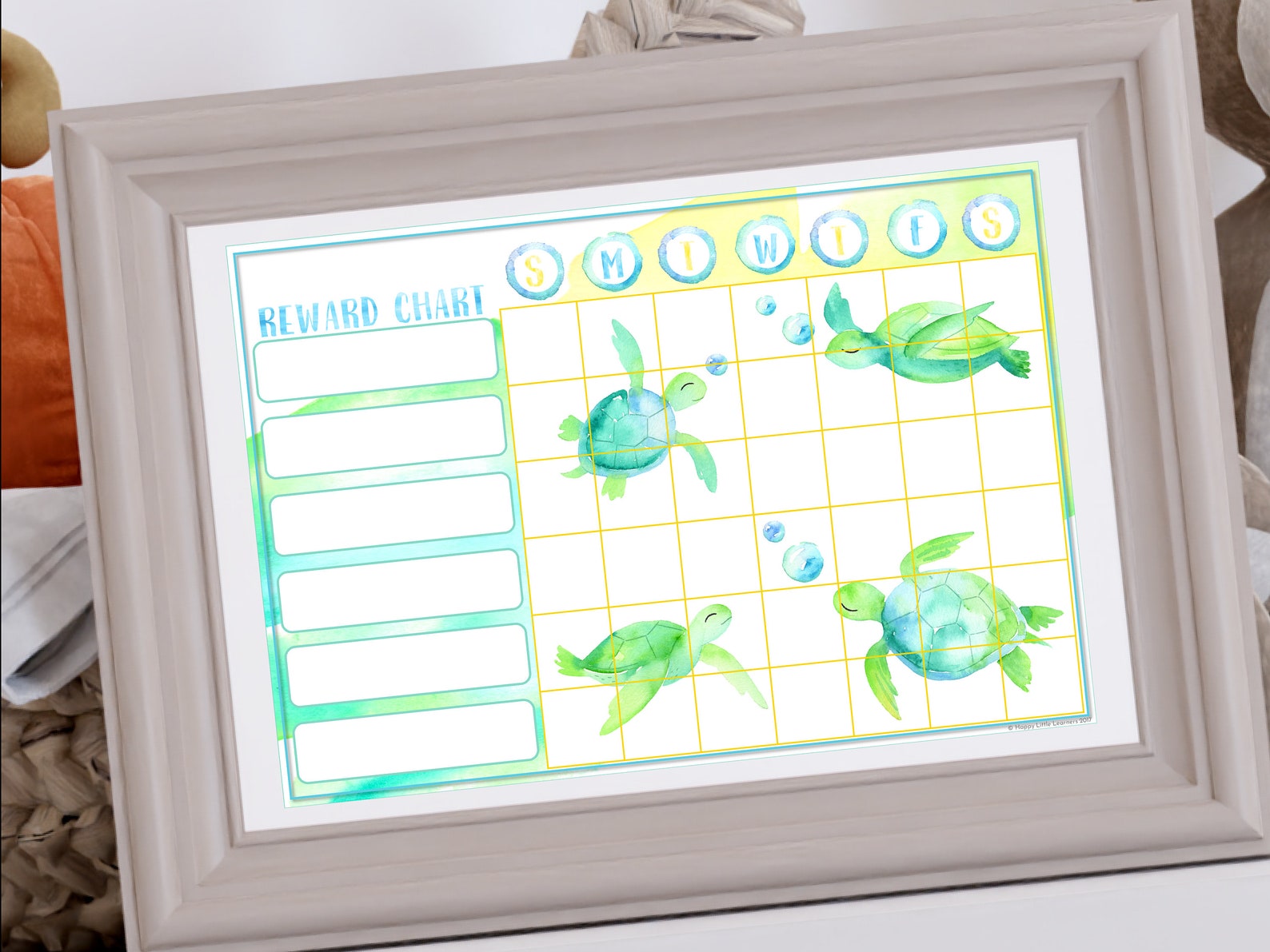Sea Turtle Chore Chart | Toddler Reward Chart | Kids Routine ...