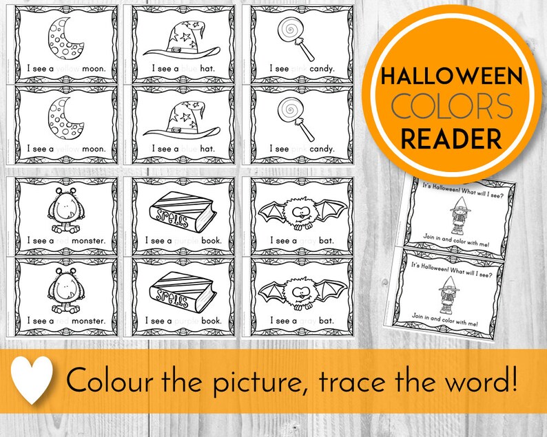 Halloween Emergent Reader, Colours Book, Colors Book, Learning Colors ...