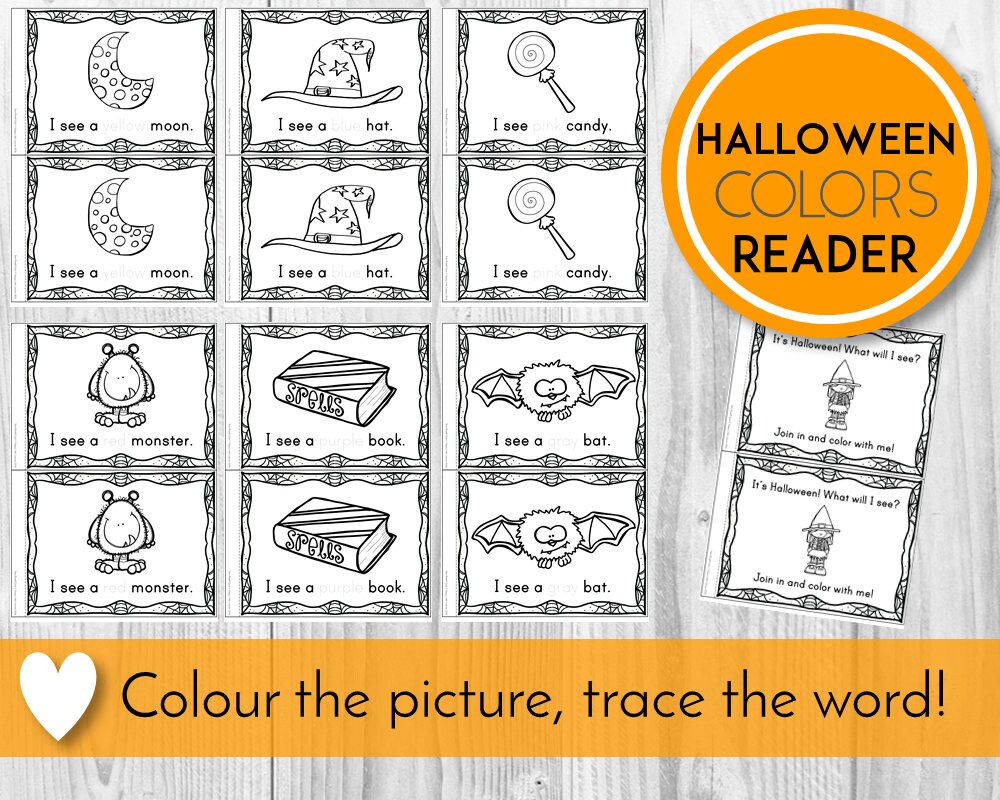Halloween Emergent Reader, Colours Book, Colors Book, Learning Colors ...