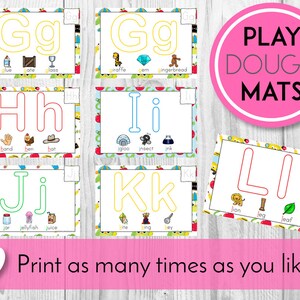ABC Alphabet Play Doh Mats, ABC Printables, Preschool, Homeschool ...