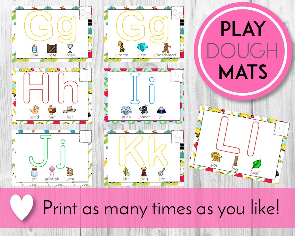 ABC Alphabet Play Doh Mats, ABC Printables, Preschool, Homeschool ...