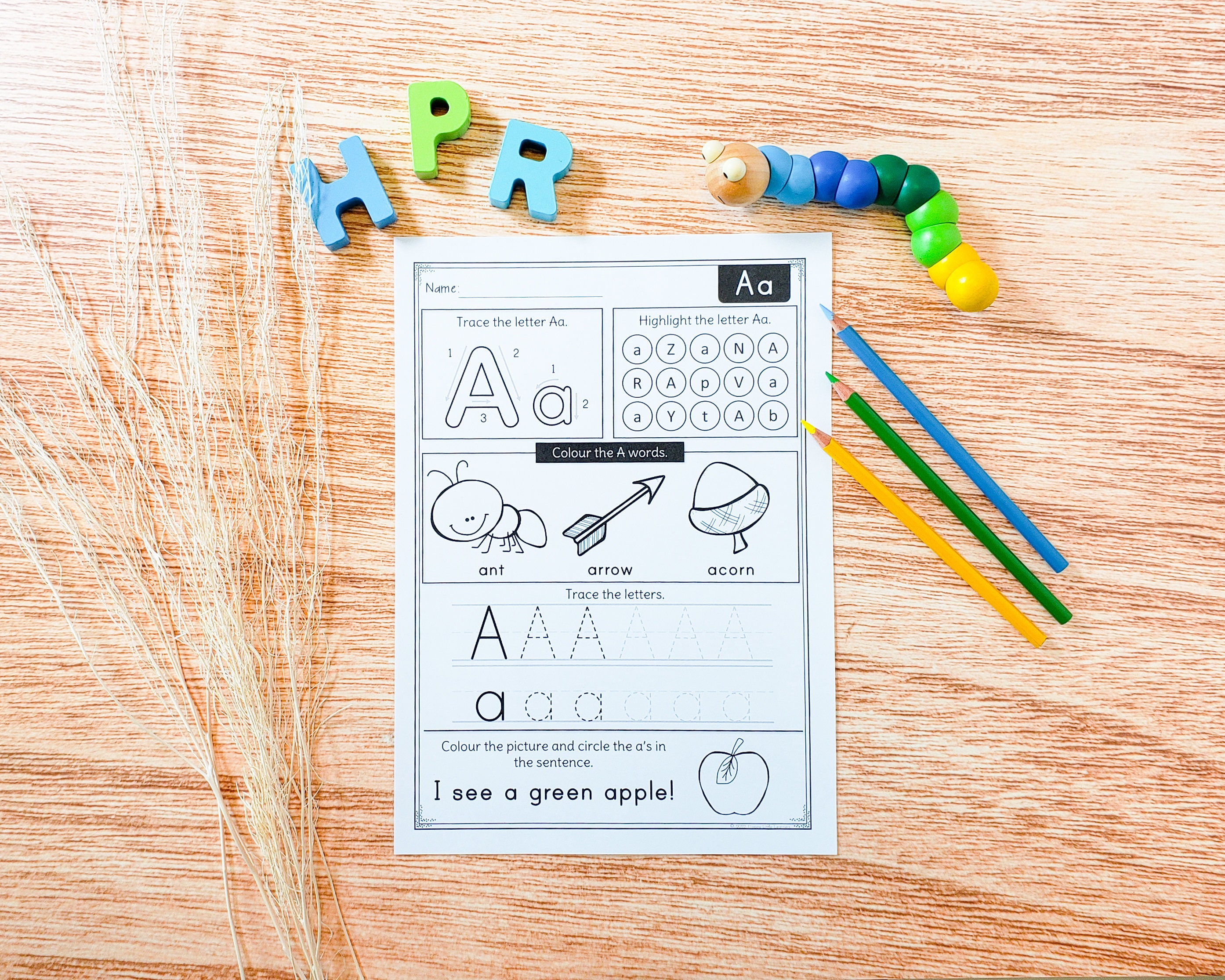 ABC Alphabet Worksheets, Color and Draw, ABC Printables, Preschool ...