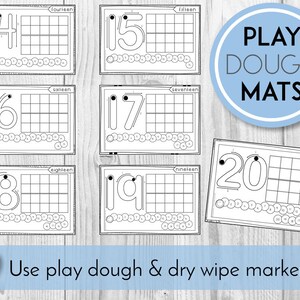 Numbers 1 - 20 Play Doh Mats, Printable Counting Numbers Worksheet ...