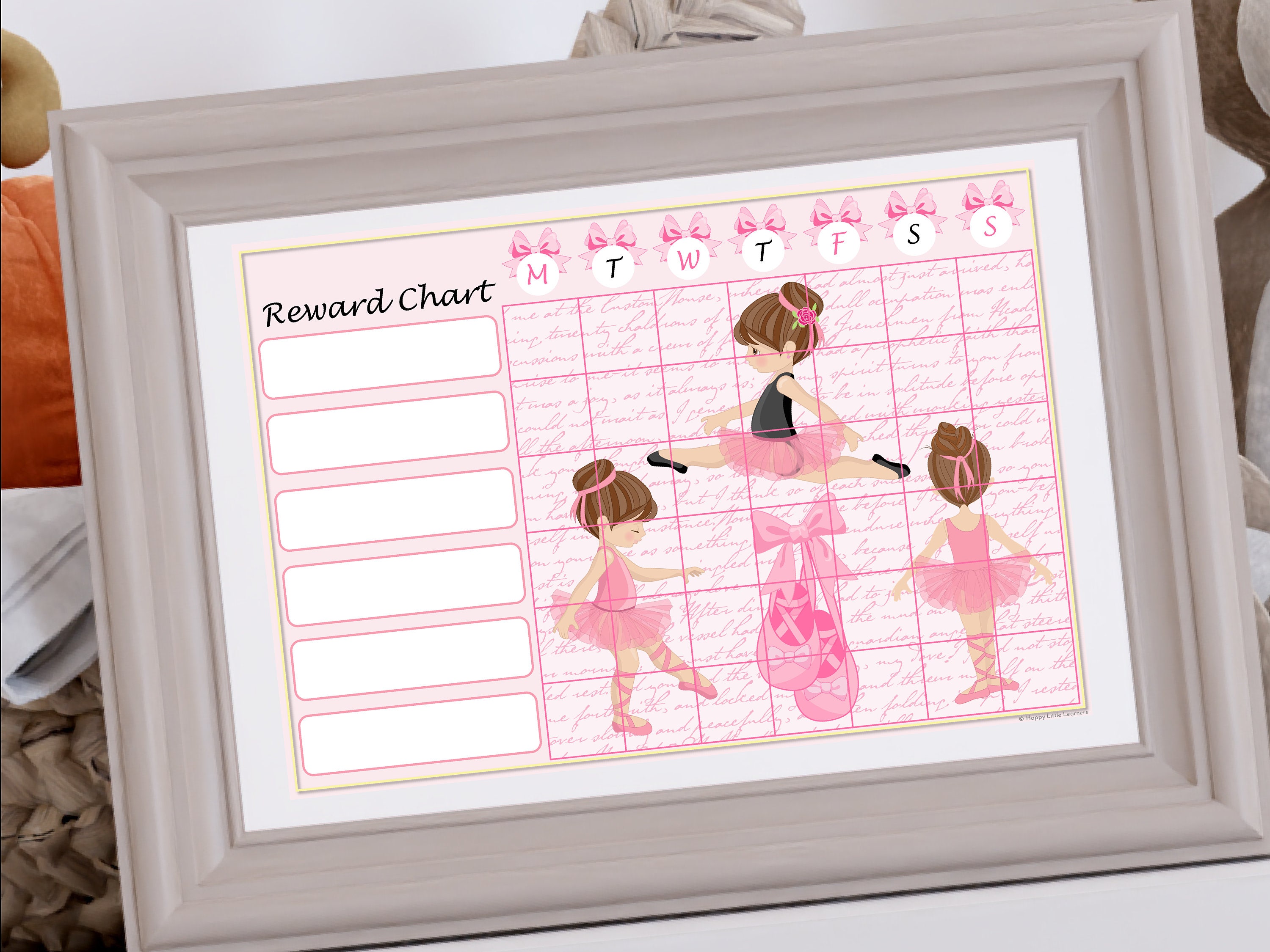 Ballet Chore Chart Toddler Reward Chart Editable Printable - Etsy UK
