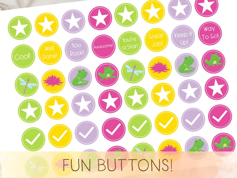Frog Lily Chore Chart Toddler Reward Chart Kids Routine Responsibility ...