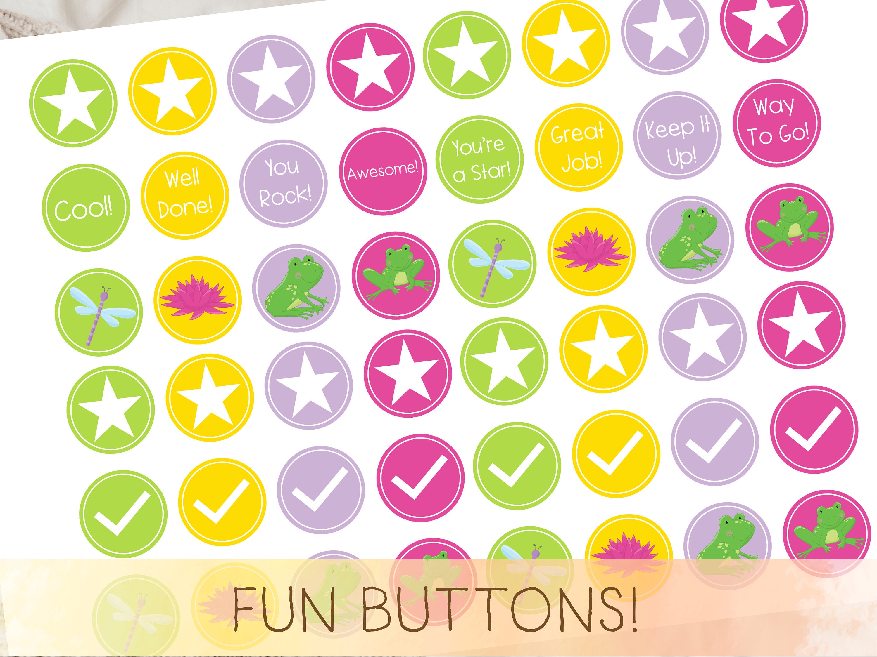 Frog Lily Chore Chart Toddler Reward Chart Kids Routine Responsibility ...