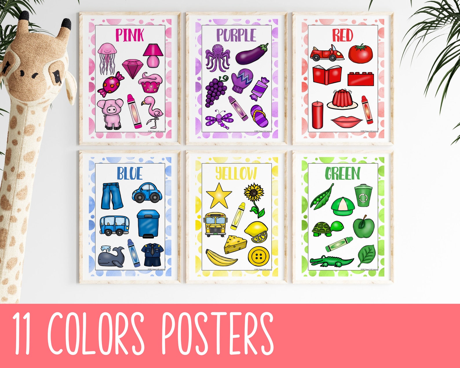 Preschool Printable Colors Posters for Classroom Wall Art, Kindergarten ...