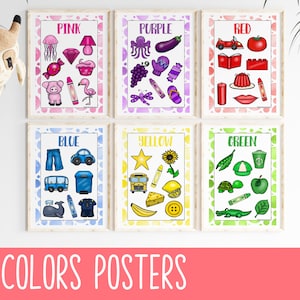 Preschool Printable Colors Posters for Classroom Wall Art, Kindergarten ...
