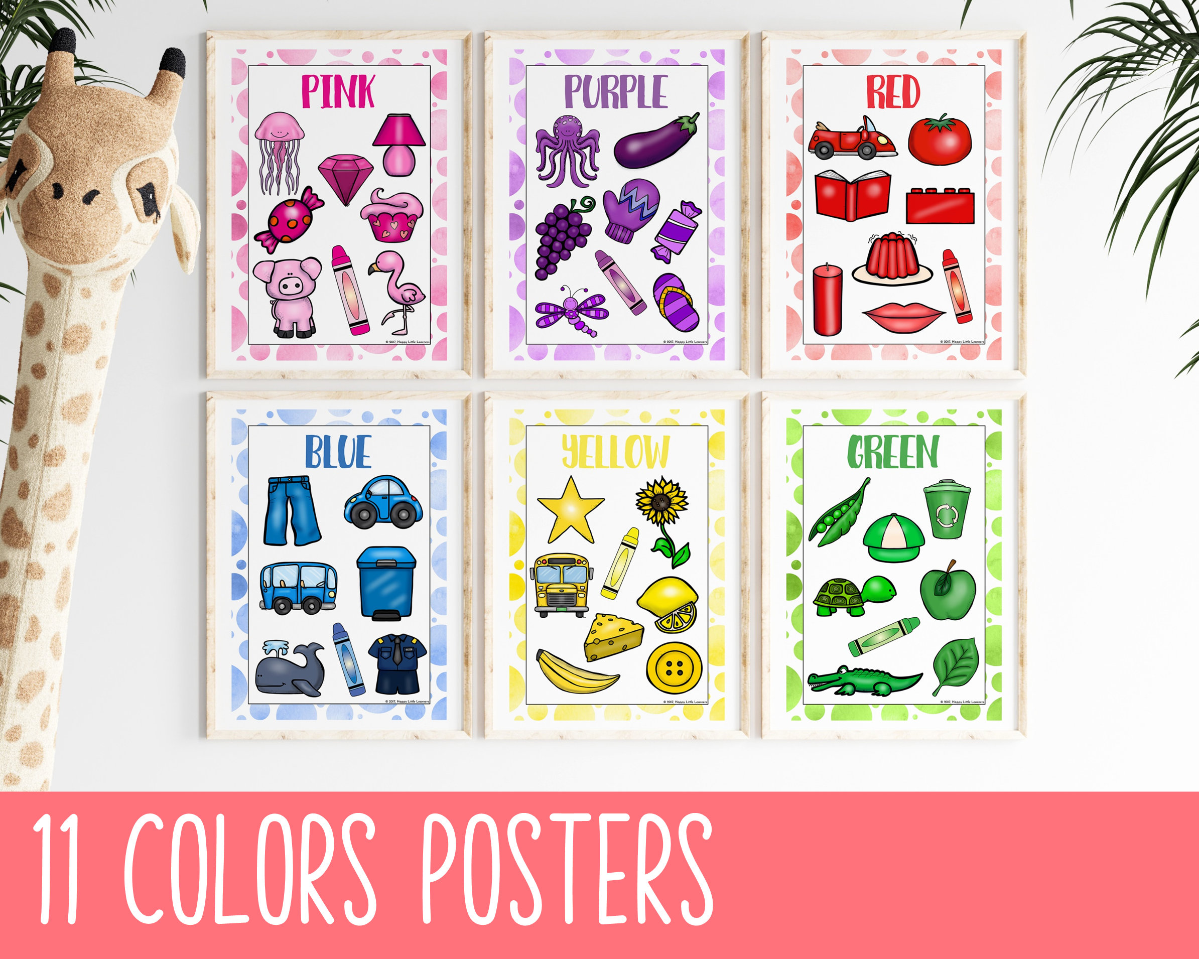 Preschool Printable Colors Posters for Classroom Wall Art, Kindergarten ...