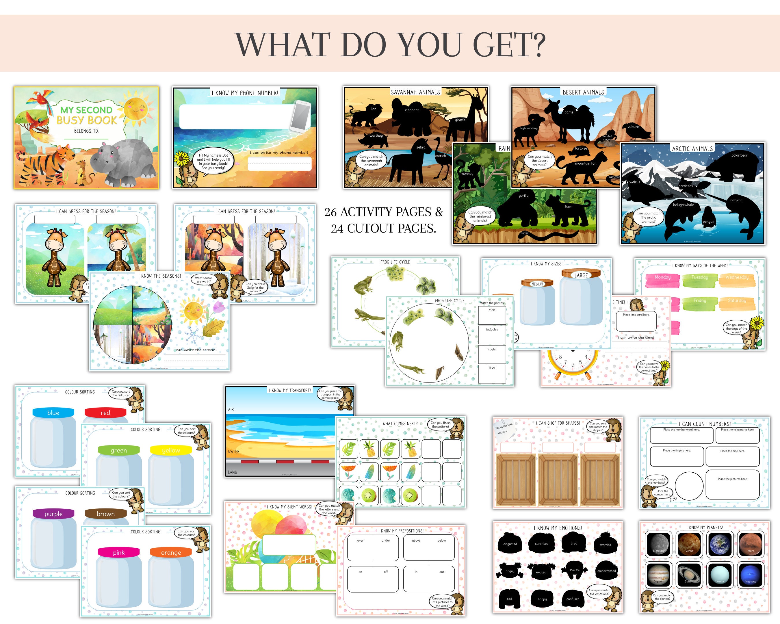 Toddler Activity Binder, Preschool Busy Book, Homeschool Learning ...