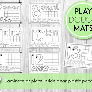 Numbers 1 - 20 Play Doh Mats, Printable Numbers Worksheets, Preschool ...