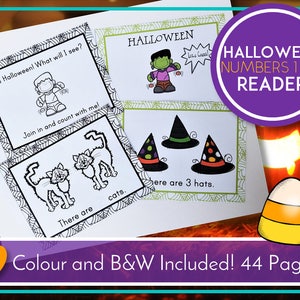 Halloween Emergent Reader, Numbers Book, Numbers 1 - 10, Learning ...