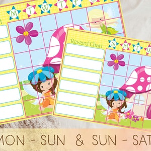 Fairy Chore Chart | Toddler Reward Chart | Editable Printable Behavior ...