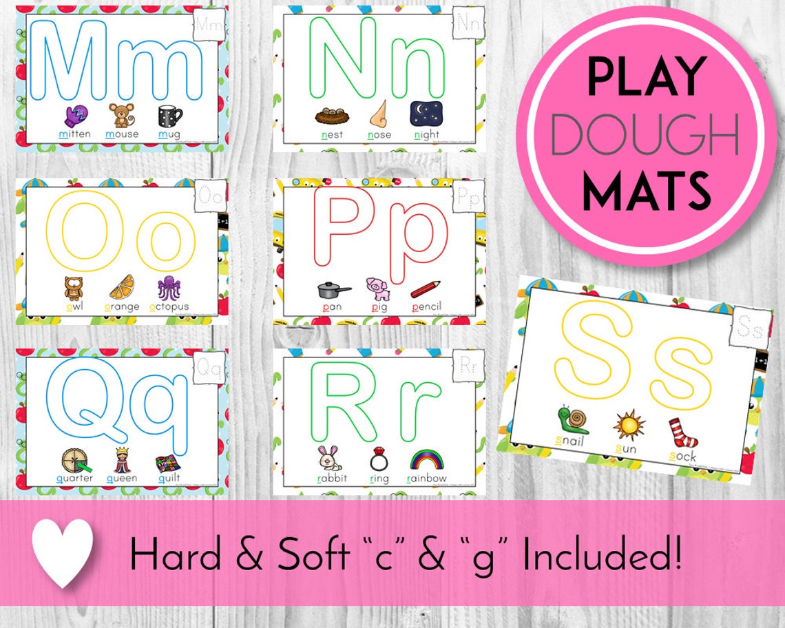 ABC Alphabet Play Doh Mats ABC Printables Preschool | Etsy
