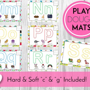 ABC Alphabet Play Doh Mats, ABC Printables, Preschool, Homeschool ...