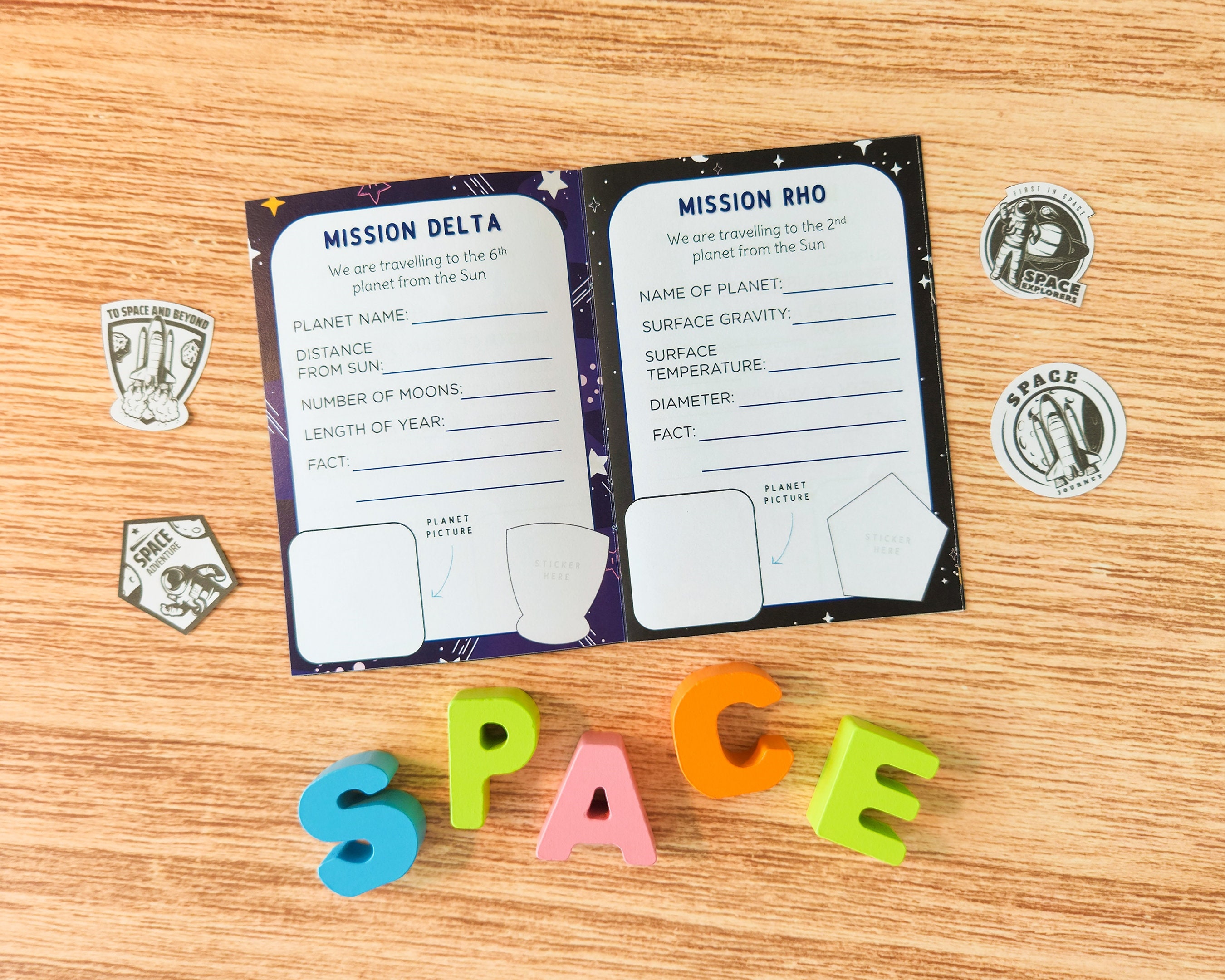 Solar System Astronaut Passport, Printable Toddler Space Planets ...