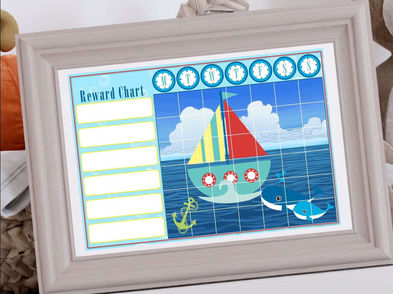 Sail Boat Chore Chart | Toddler Reward Chart | Editable Printable ...