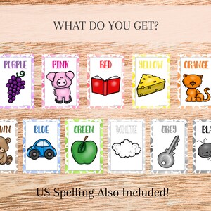 Watercolor Preschool Printable Classroom Color Posters, Kindergarten ...