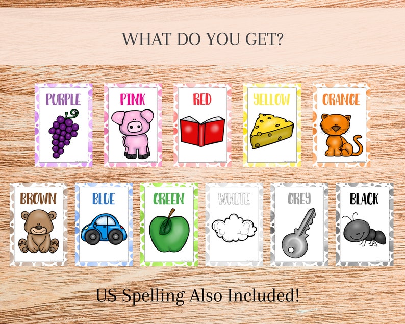 Watercolor Preschool Printable Classroom Color Posters, Kindergarten ...