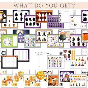Halloween Busy Book Printable, Kids Homeschool Learning Binder, Toddler ...