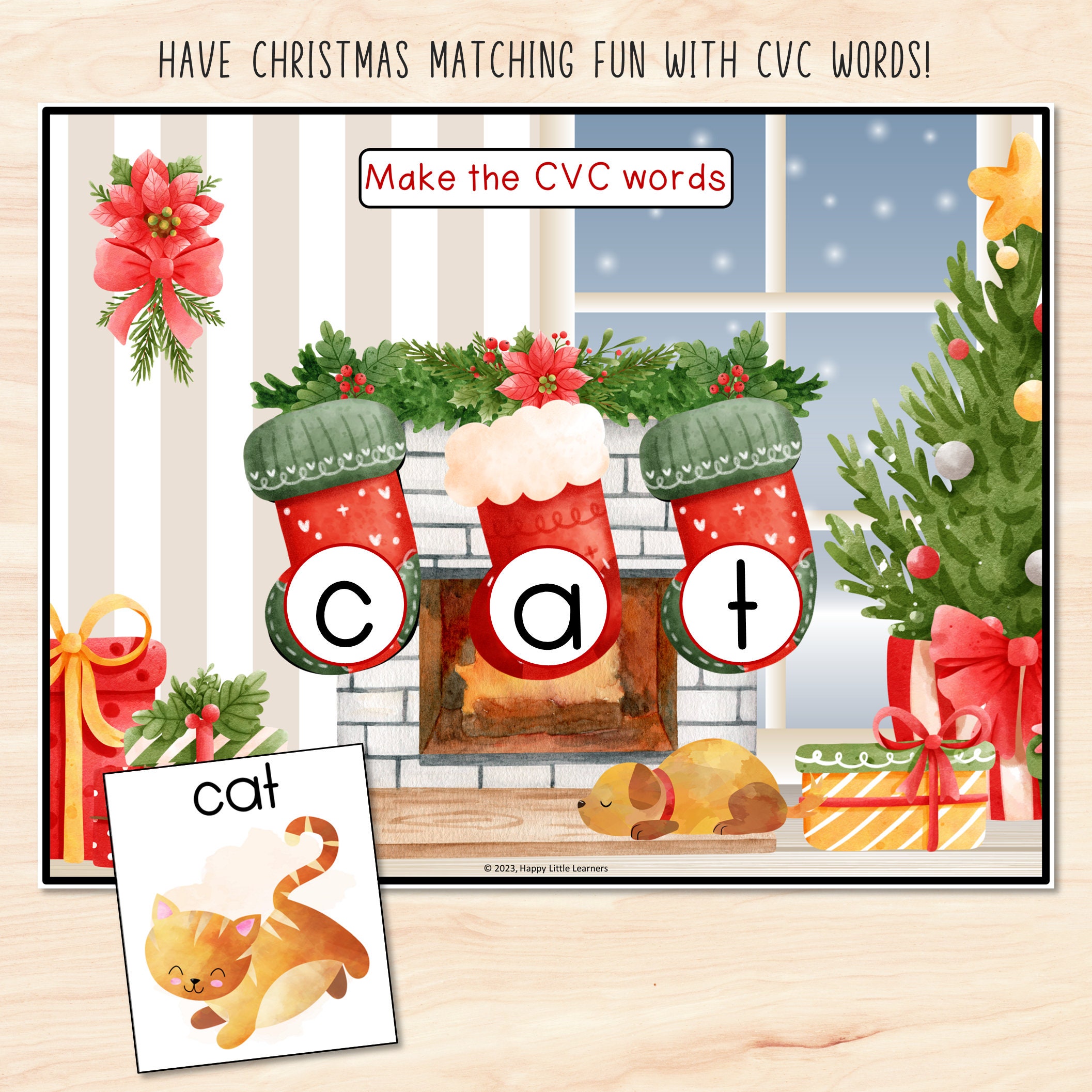 Christmas Stockings Alphabet Toddler Matching Activity, Prek Kids Fun ...
