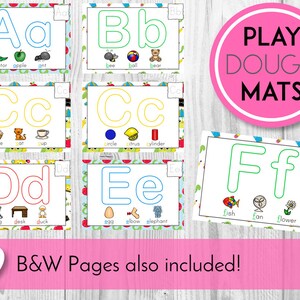 ABC Alphabet Play Doh Mats, ABC Printables, Preschool, Homeschool ...