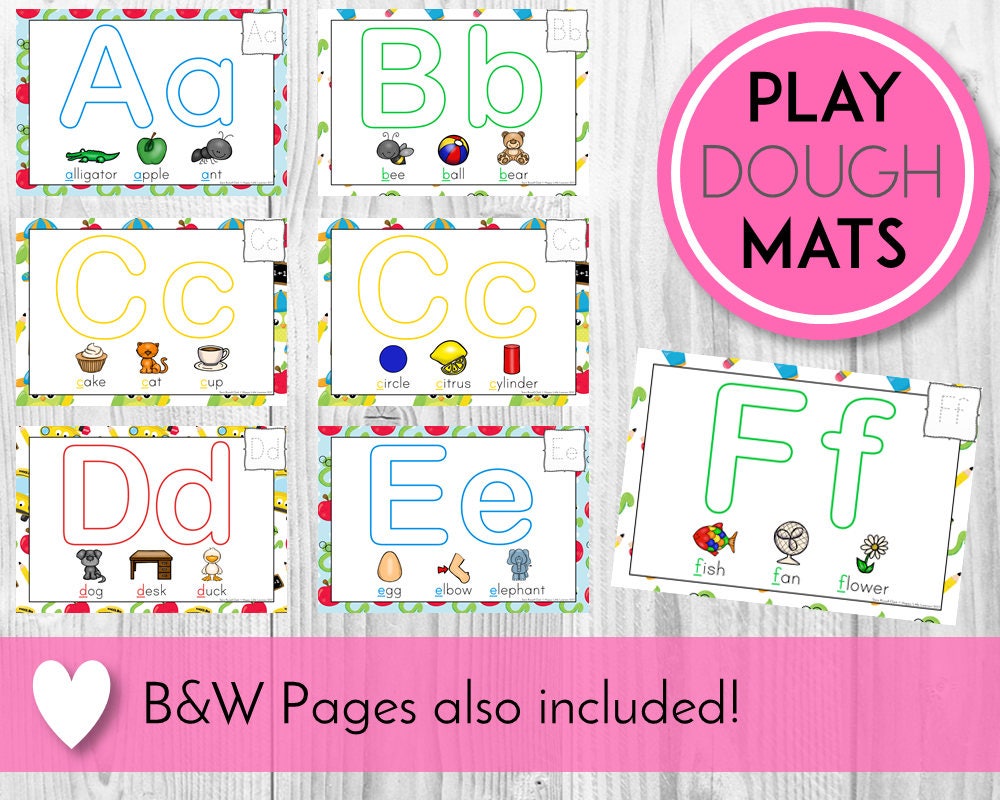ABC Alphabet Play Doh Mats ABC Printables Preschool | Etsy