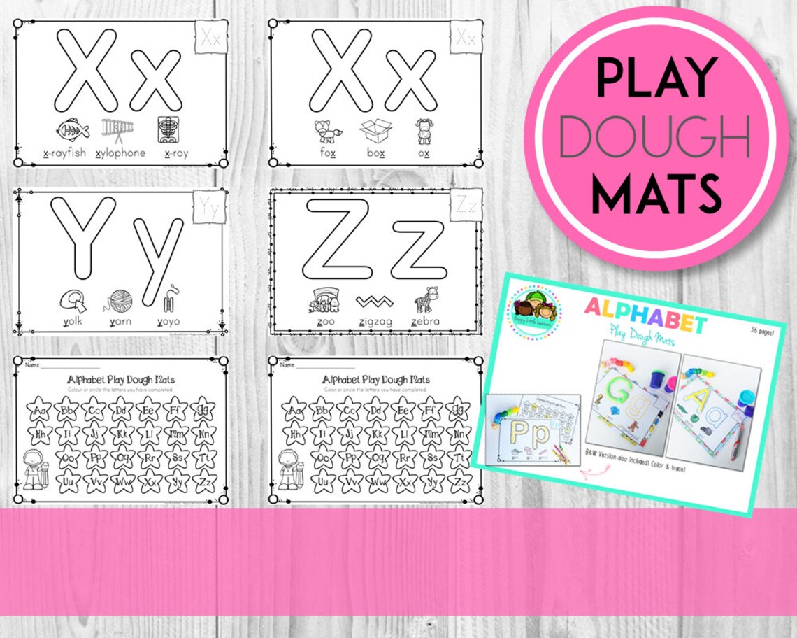ABC Alphabet Play Doh Mats, ABC Printables, Preschool, Homeschool ...