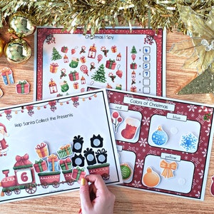 Christmas Busy Book Printable, Homeschool Xmas Busy Book for Kids ...