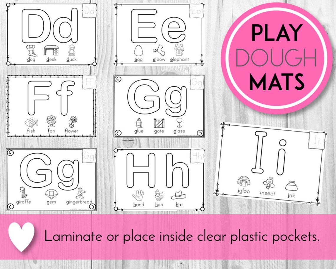 ABC Alphabet Play Doh Mats, ABC Printables, Preschool, Homeschool ...