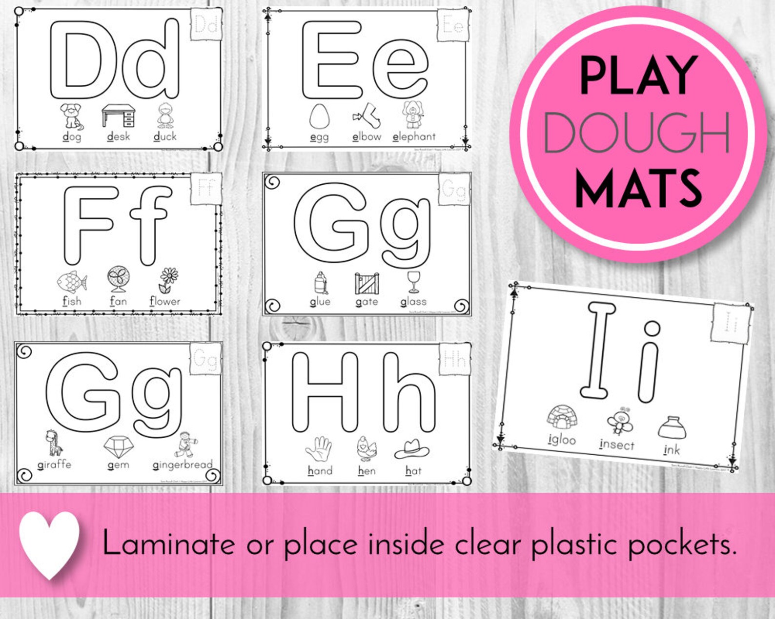 ABC Alphabet Play Doh Mats, ABC Printables, Preschool, Homeschool ...