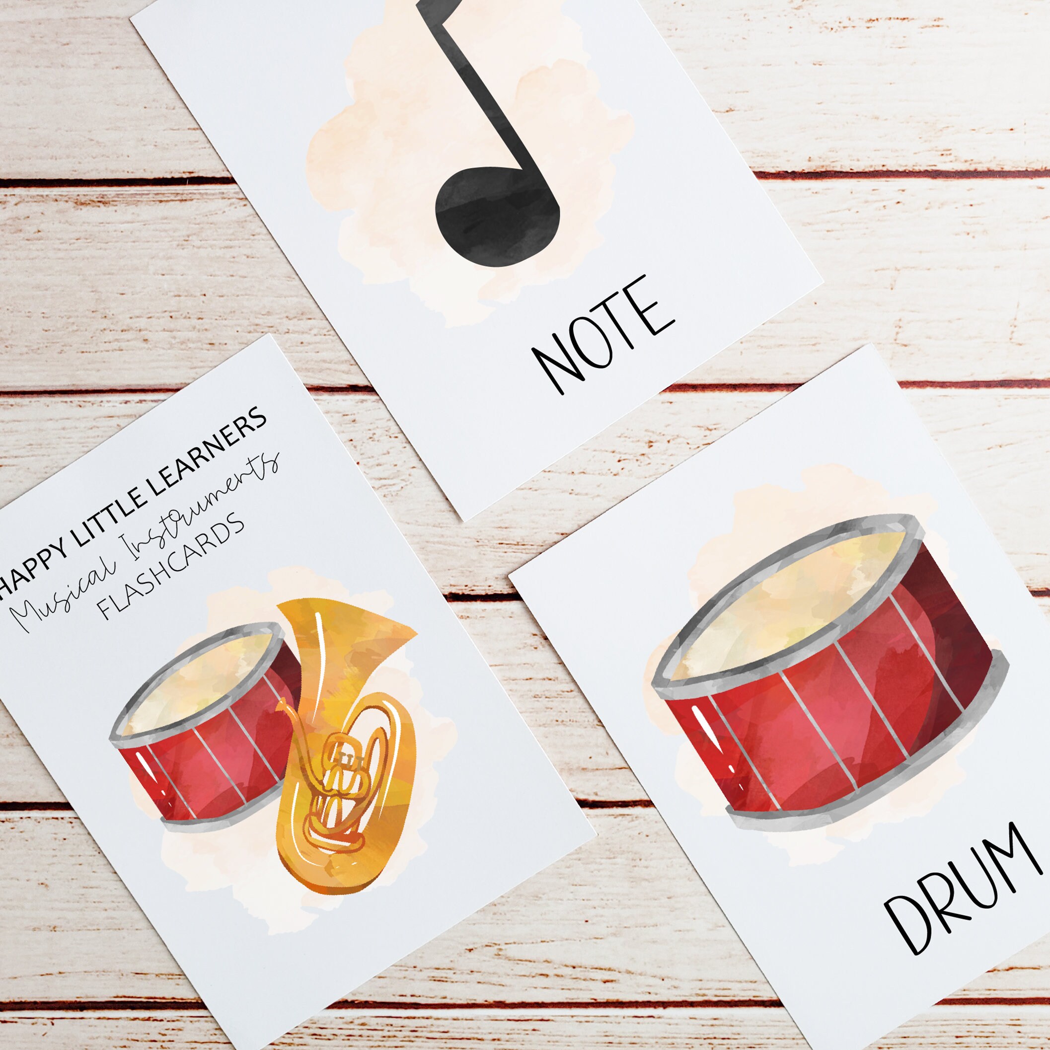 Musical Instruments Printable Flashcards, Preschool Printables ...