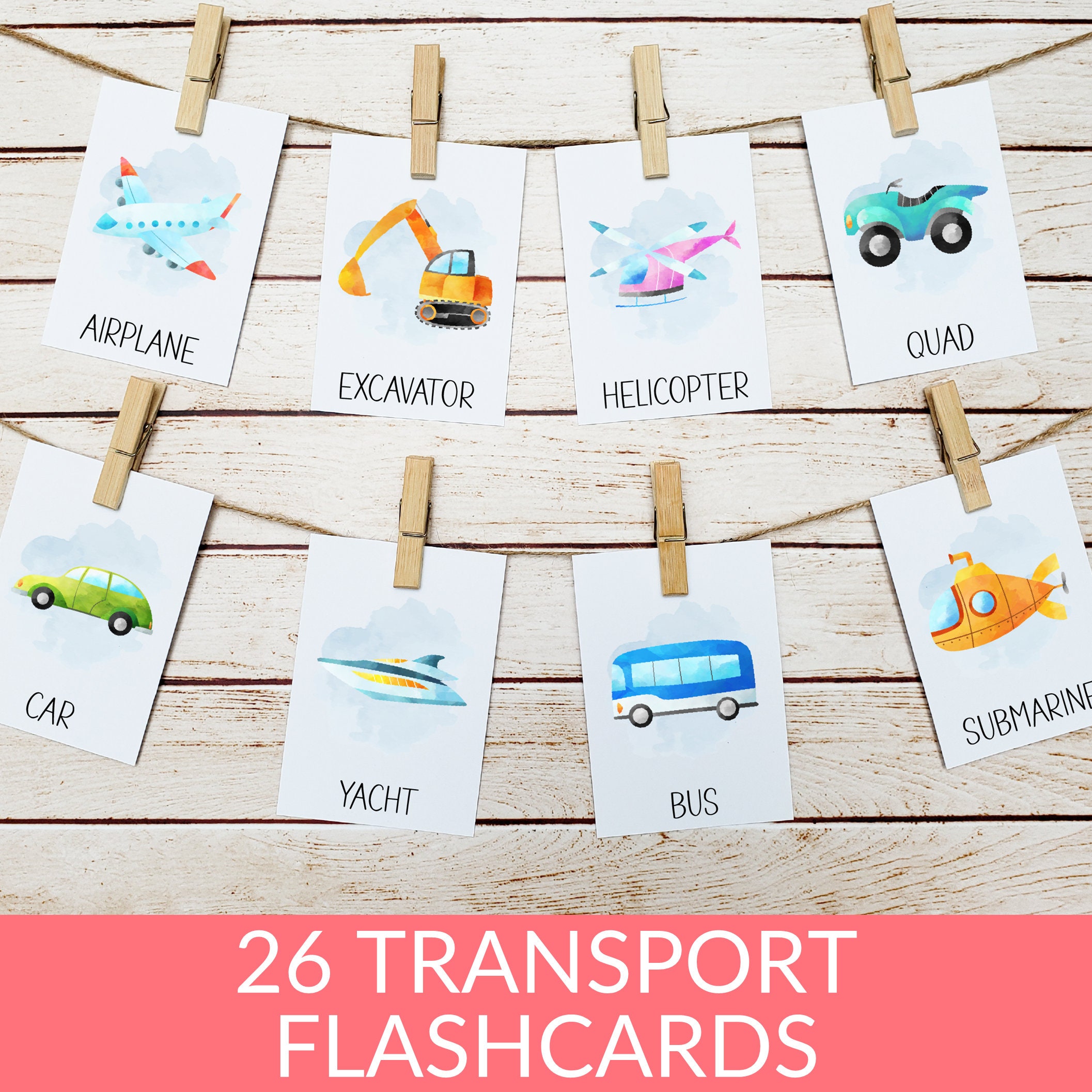 Transport Alphabet Flashcards Preschool Printables, Montessori Toddler ...