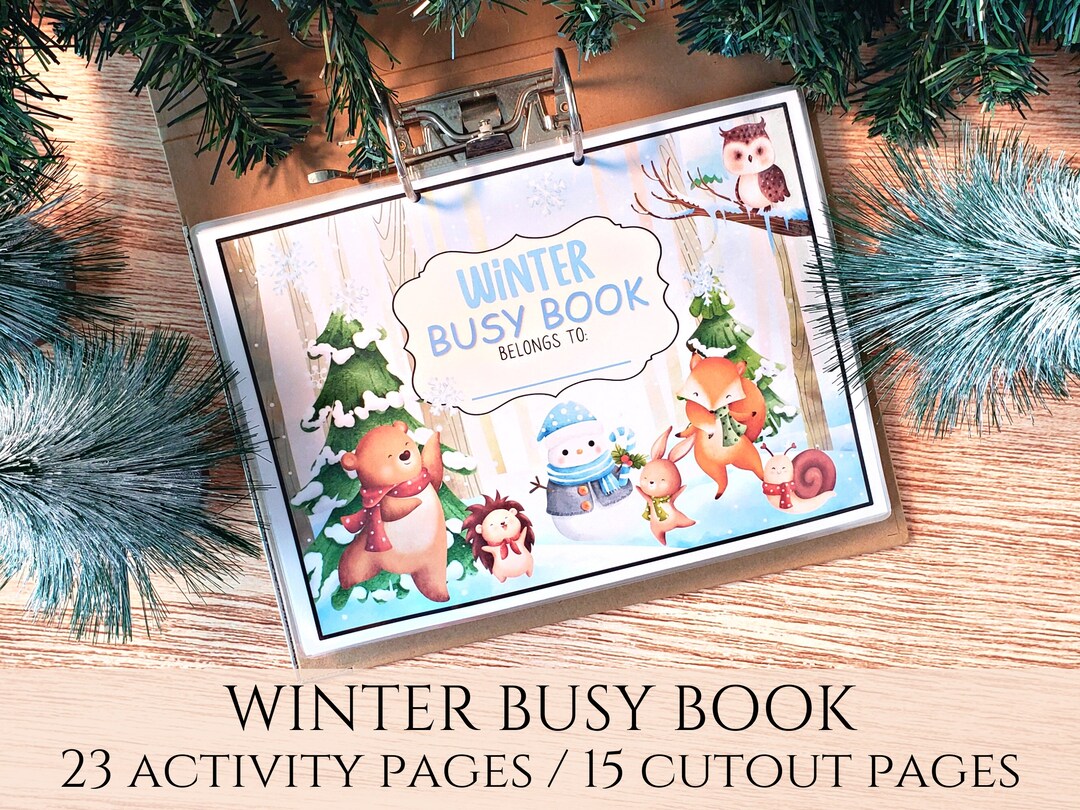 Winter Busy Book Printable, Homeschool Busy Book for Kids, Seasons ...
