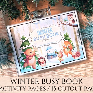Winter Busy Book Printable, Homeschool Busy Book for Kids, Seasons ...