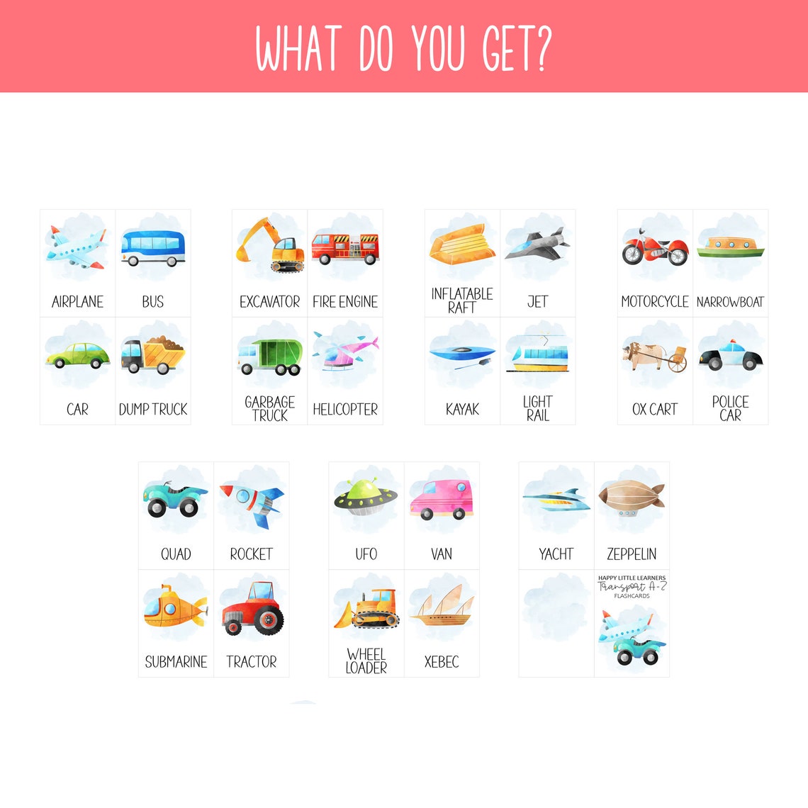 Transport Alphabet Flashcards Preschool Printables, Montessori Toddler ...
