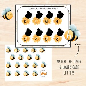 Alphabet Busy Book Printable, Honey Bee Toddler ABC Quiet Book ...