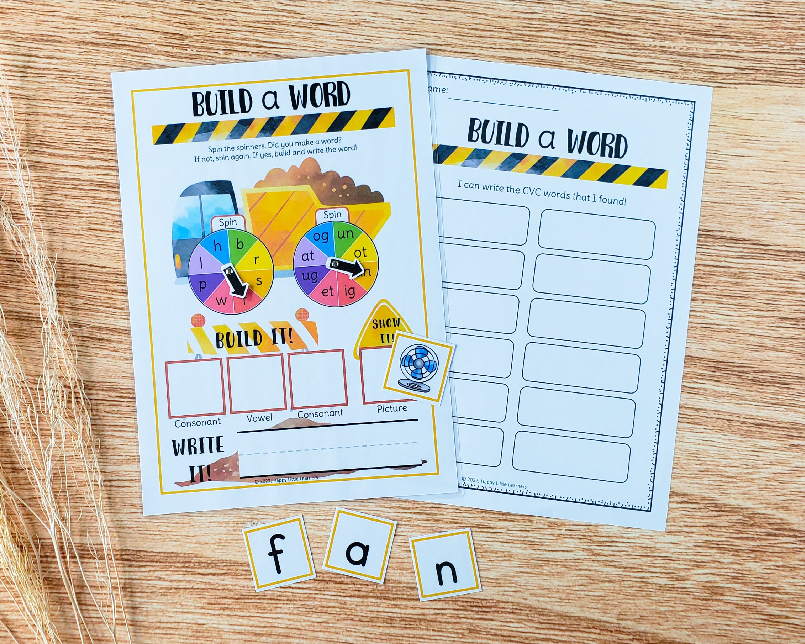 CVC Printable Reading Game, Beginning Phonics Sight Word Practice, Busy ...