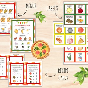 Pizza Parlor Pretend Play, Dramatic Play Printable, Pretend Play Set ...