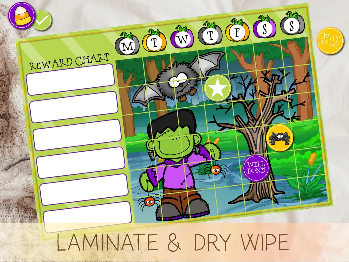 Monster Chore Chart Toddler Reward Chart Editable Printable Behavior ...