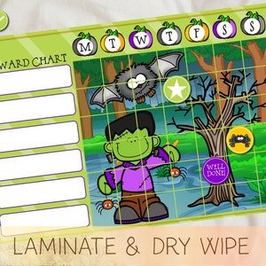 Monster Chore Chart | Toddler Reward Chart | Editable Printable ...