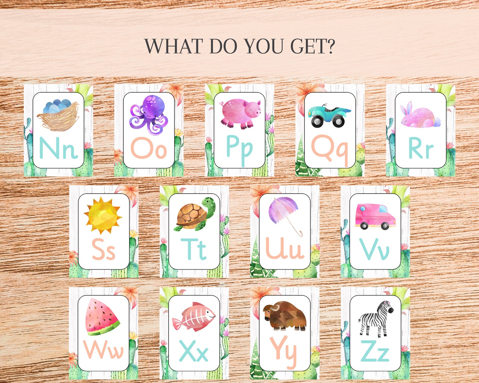 Watercolour Alphabet Preschool Printable Posters Kindergarten - Etsy