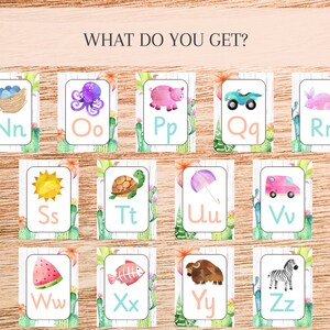 Alphabet Preschool Printable Posters, Home School ABC Flashcards ...
