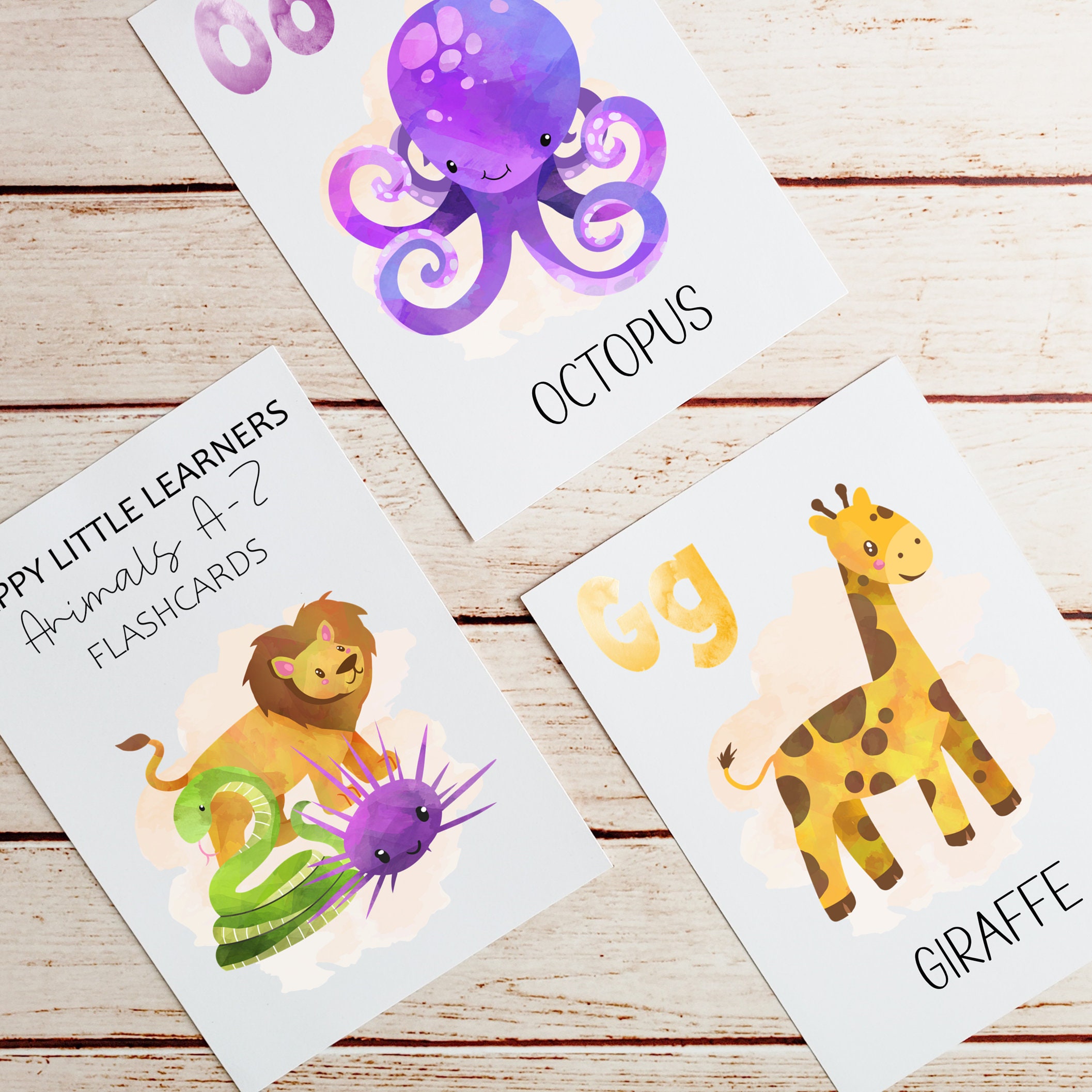 Animal Alphabet Flashcards Preschool Printables, Montessori ABC Toddler ...